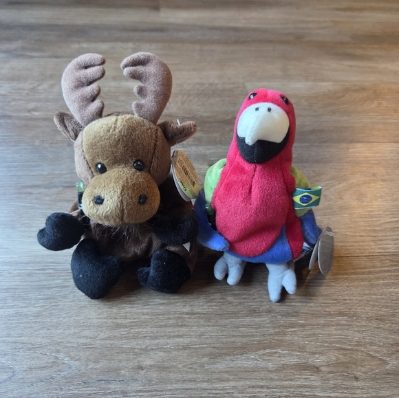 Toys | Set Of 2 Vintage Cocacola Stuffed Animal Plush Canada Moose ...